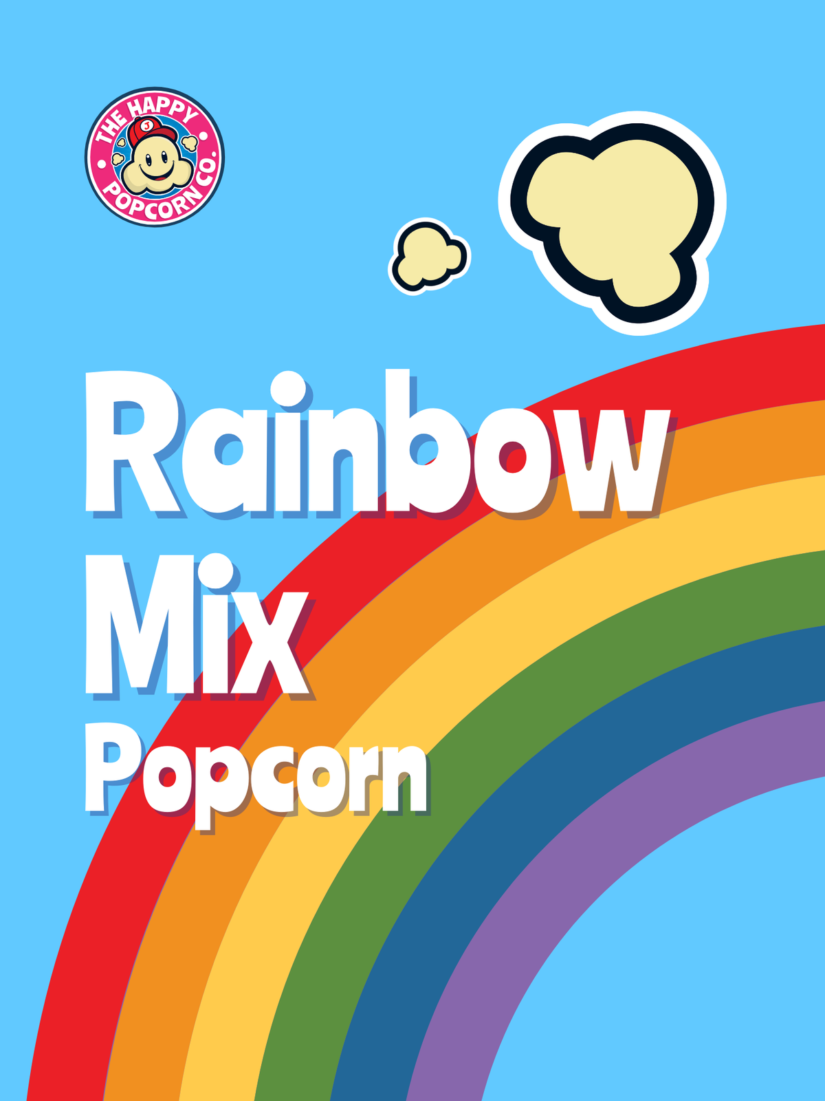Rainbow Mix Popcorn | The Happy Popcorn Co - Online