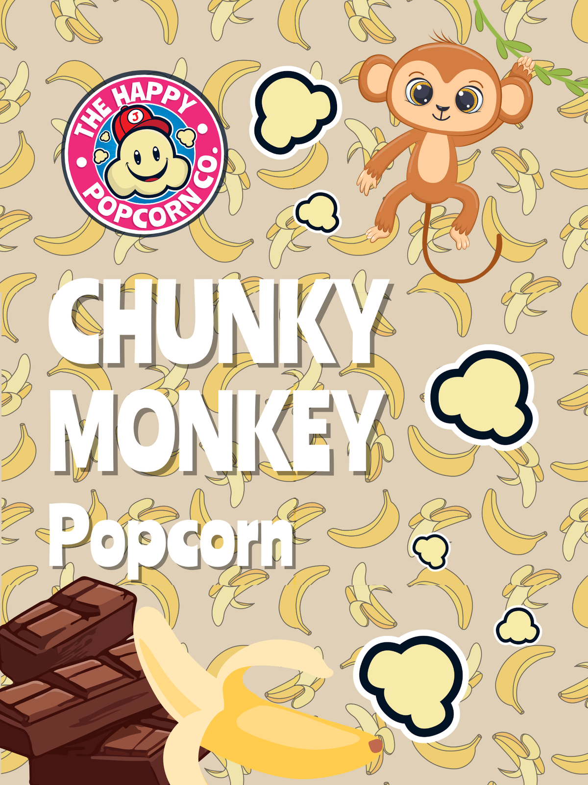 Chunky Monkey Popcorn – The Happy Popcorn Co - Online