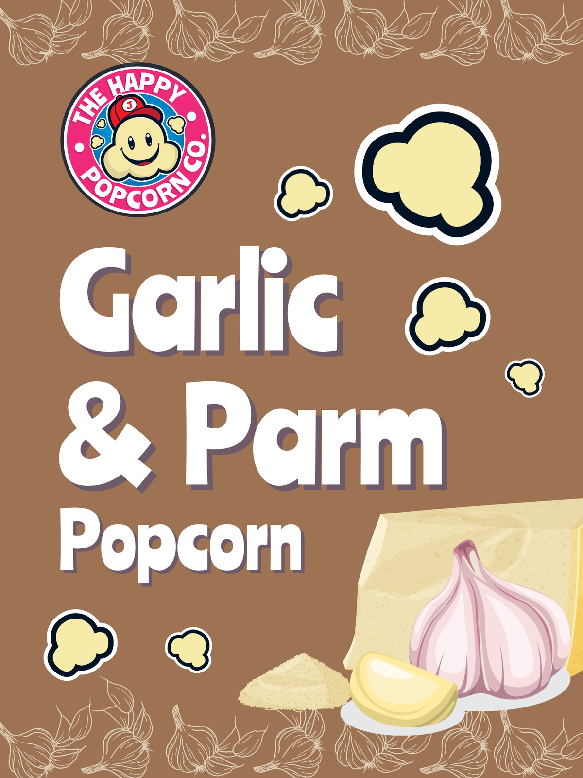 Garlic Parm Popcorn | The Happy Popcorn Co - Online