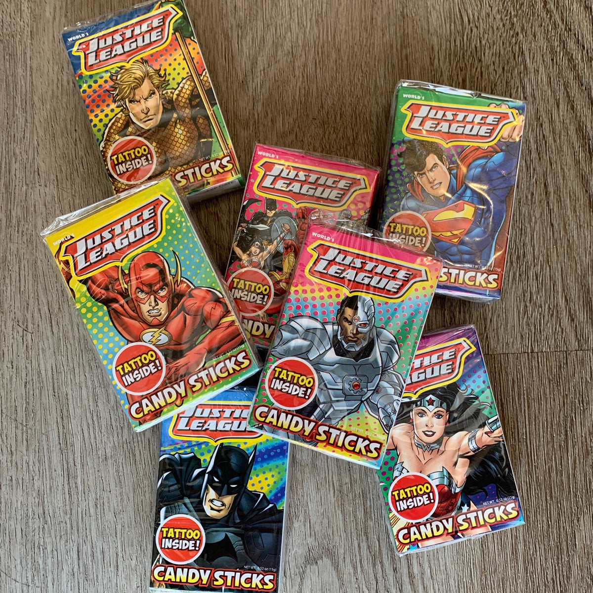 Justice League - Candy Sticks | The Happy Popcorn Co - Online