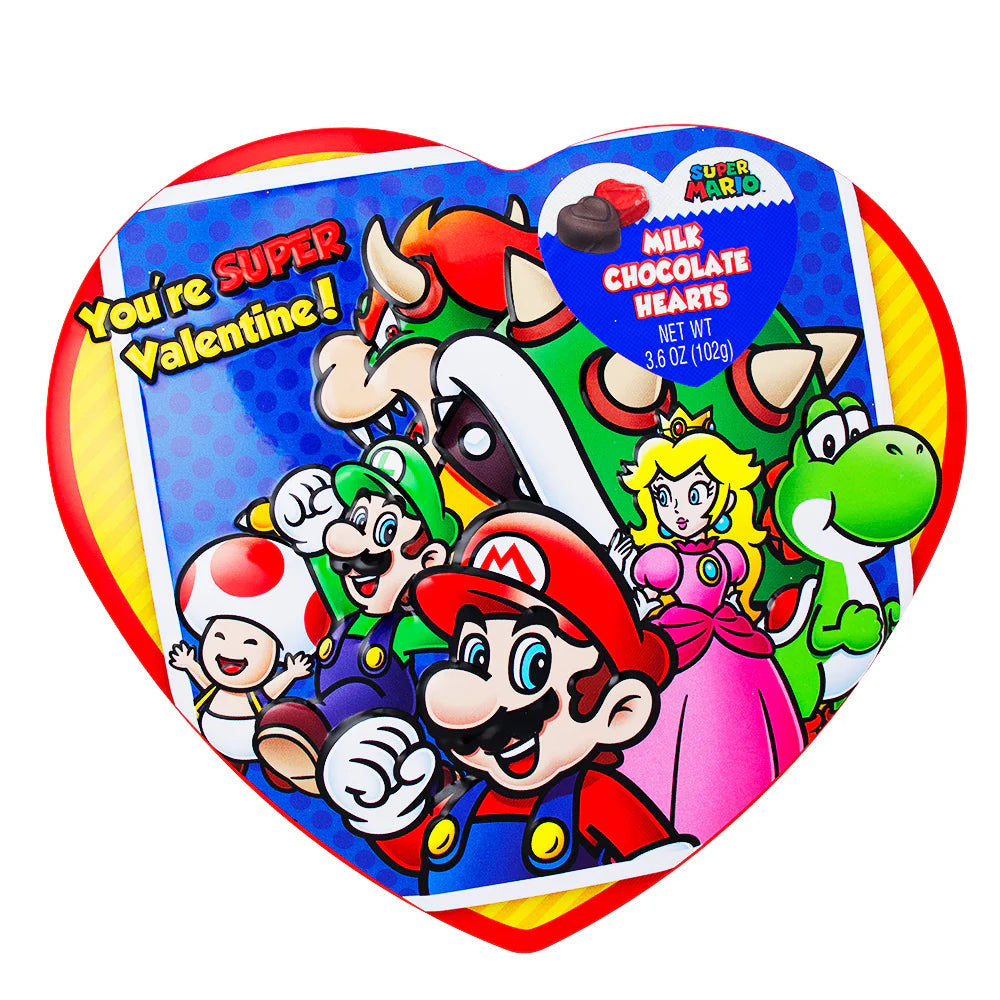 Super Mario - Milk Chocolate Hearts – The Happy Popcorn Co - Online